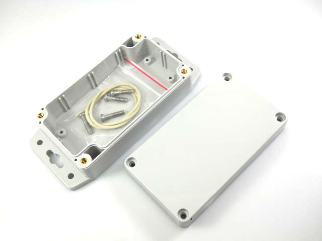 Корпус для РЭА G203MF, 115*65*40мм / поликарбонат / серый/ с фланцем ...