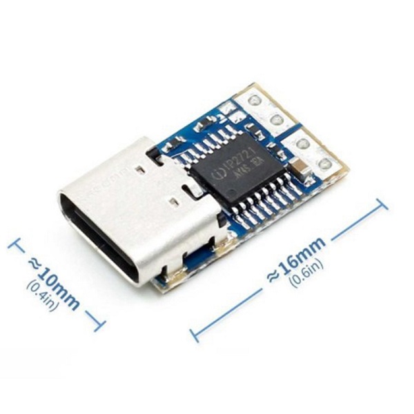 Модуль быстрой зарядки USB PDC004 20В на микросхеме IP2721, Вход USB-C ...