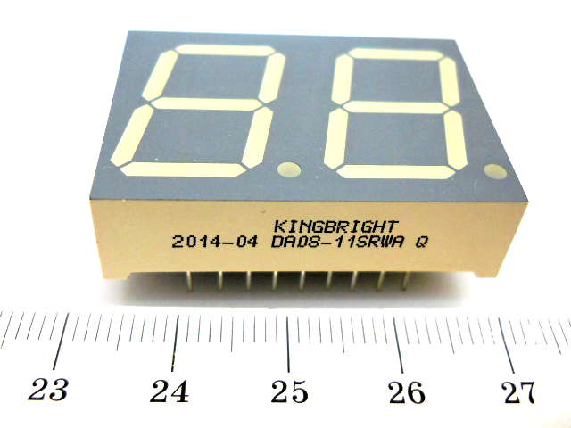 DA08-11SRWA, 2-х разрядный дисплей, KB